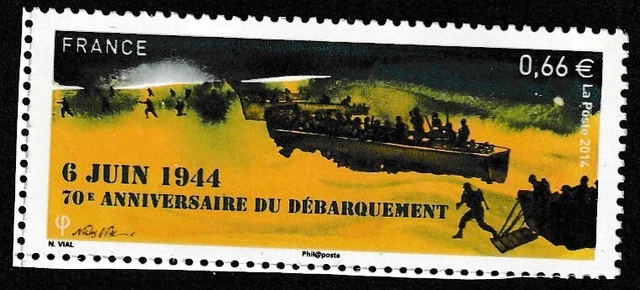 TIMBRES (F46) FRANCE 2014 - 70è anniversaire du Débarquement n°4863- N ...