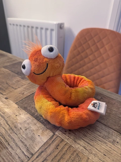 JELLYCAT WIGGLY WORM Orange Soft Toy Plush Winston Worm £75.00 ...