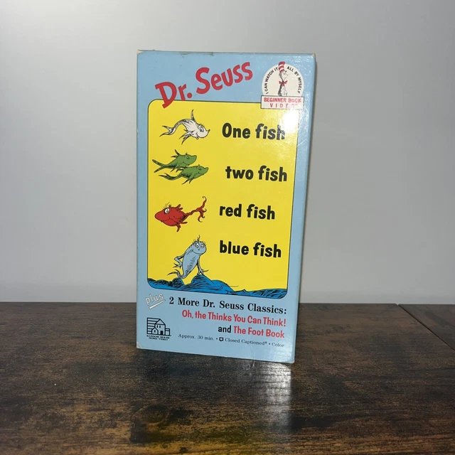 VHS DR SEUSS - One Fish Two Fish Red Fish Blue Fish Thinks Think Foot ...