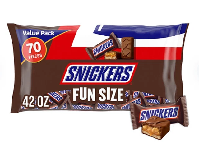 SNICKERS MILK CHOCOLATE Candy Bars, Fun Size $32.98 - PicClick