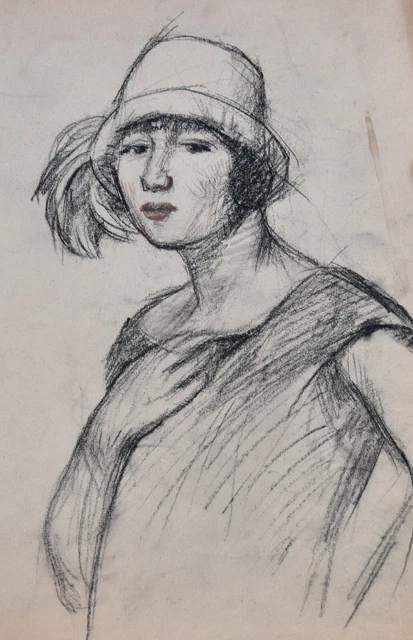 PIERRE HENRI VAILLANT (1878-1939) (45) - pierre noire - Portrait ...