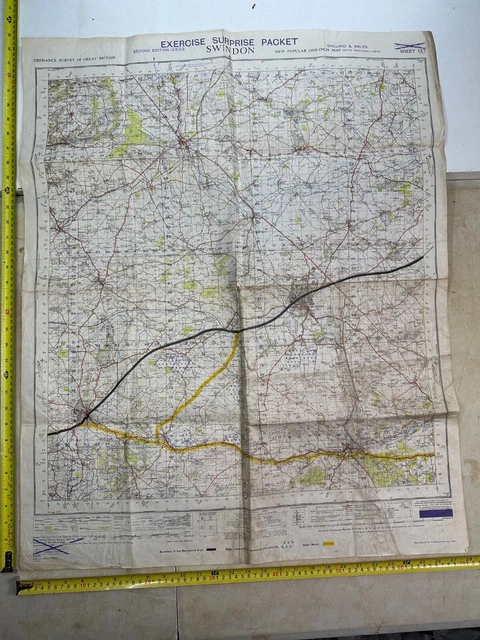 RARE BRITISH ARMY "Exercise Surprise Packet" Training Map - Swindon £15 ...