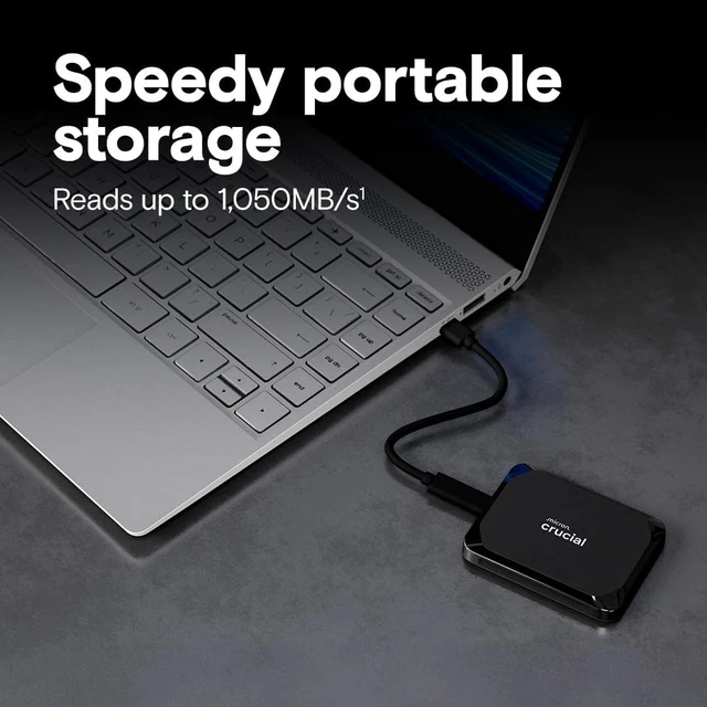 CRUCIAL X9 PORTABLE External Solid State Drive - SSD - 1 TB - Brand New ...