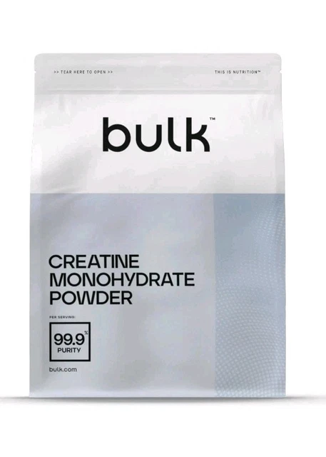 BULK CREATINE MONOHYDRATE Powder, Pure Unflavoured, 500g NEW Packaging ...