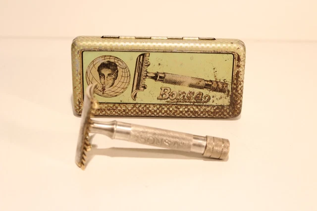 VINTAGE VERY RARE Ww2 Era Germany Safety Razor"Bonsa" With Tin Original ...