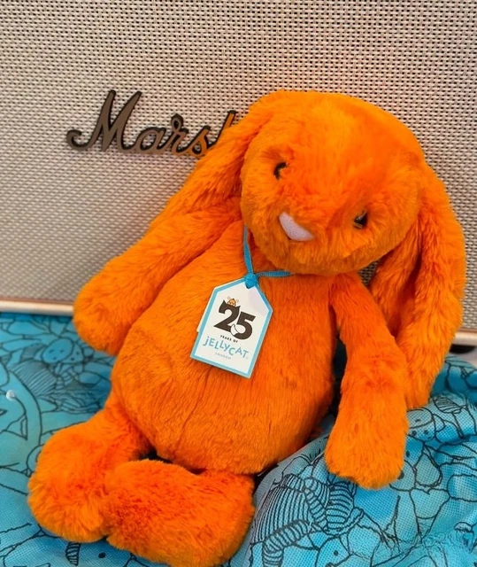 JELLYCAT 25TH ANNIVERSARY Special Orange Bunny - New Plush with Tags ...