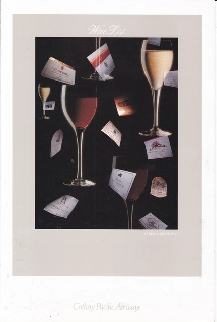 CATHAY PACIFIC AIRWAYS (Hong Kong) - Wine List - 02/1990 - Business ...