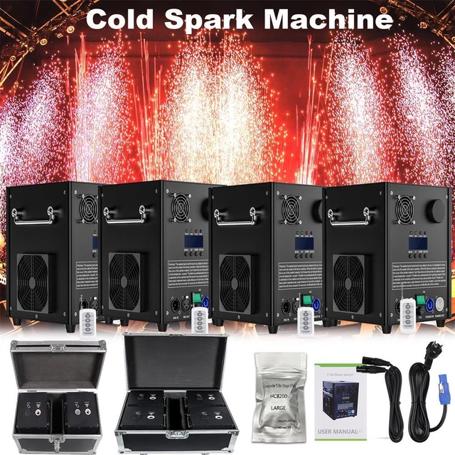700W COLD SPARK Machine mit Flight Case DMX Sparkular Funkenmaschine DJ ...