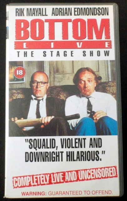 BOTTOM LIVE | THE STAGE SHOW | VHS | Rik Mayall | Adrian Edmondson £0. ...