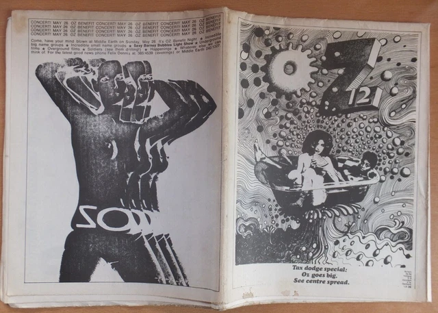 OZ MAGAZINE NO 12 (May 1968) With Martin Sharp Cover Barney Bubbles ...