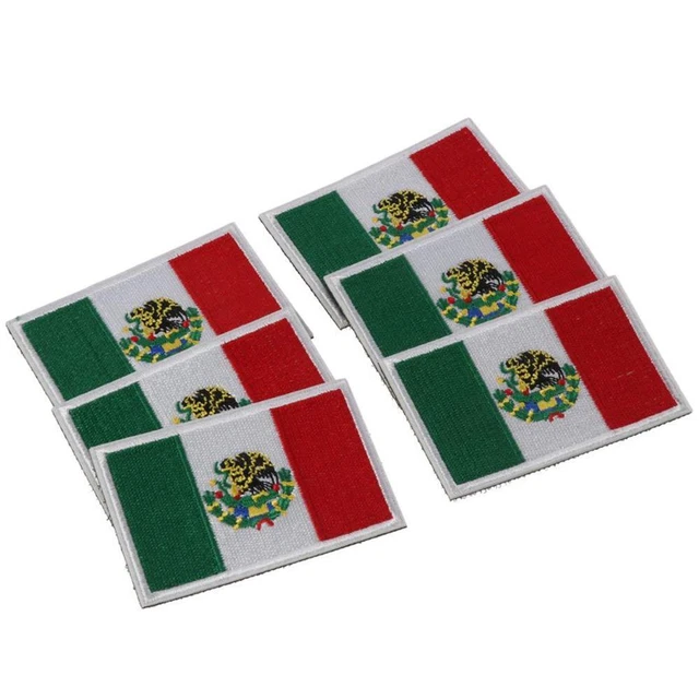 PARCHES PARA PARCHES 6 piezas de bandera mexicana cuadrada de 3,15 x 1 ...