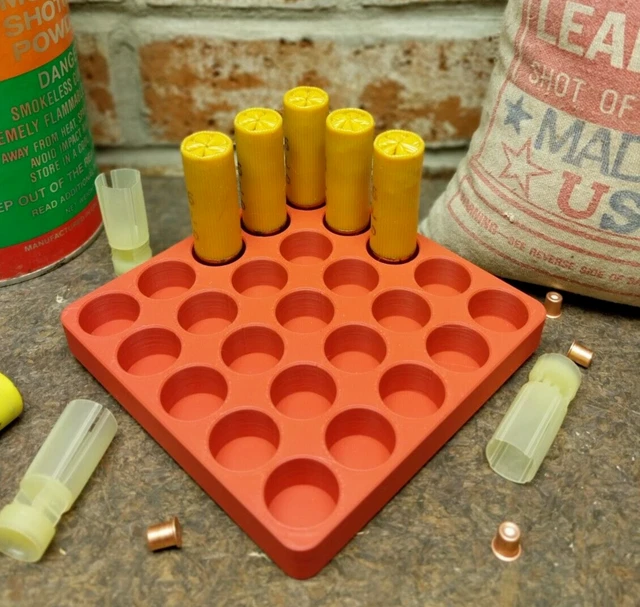 20 GAUGE SHOT Shell Reloading Tray/Block 25 Shells $9.99 - PicClick