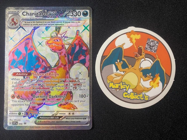 POKEMON CARD CHARIZARD ex SVP 056 Black Star Promo Scarlet & Violet Full Art 2 EUR 25,03 ...