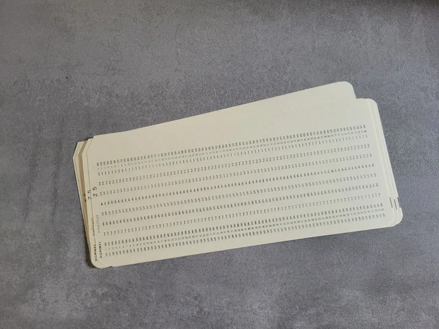 20 STÜCK -ORIGINAL alte Hummel Computer Lochkarten, 60er / 70er Jahre ...