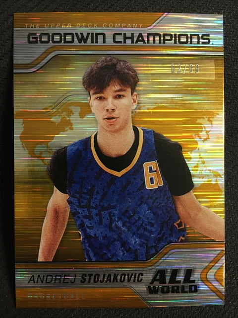 2023 UPPER DECK Goodwin Champions Andrej Stojakovic All World Gold /99 ... 2023 UPPER DECK Goodwin Champions Andrej Stojakovic All World Gold /99 ...