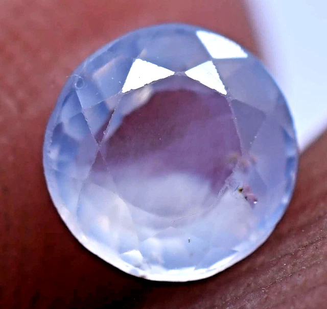 SAPHIR NATUREL BLEU De Ceylan 0,70 CT Certifié Rond Pierre Précieuse ...
