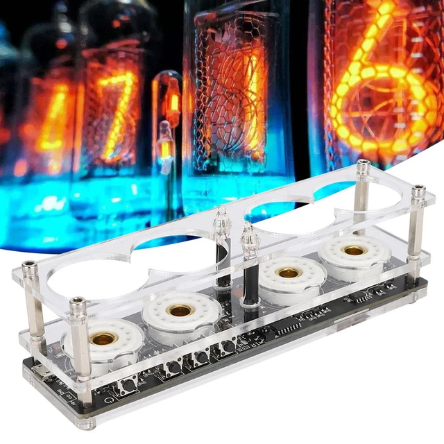 4-BIT INTEGRATED DESIGN Nixie Tube Clock With Remote Control For QS30-1 ...