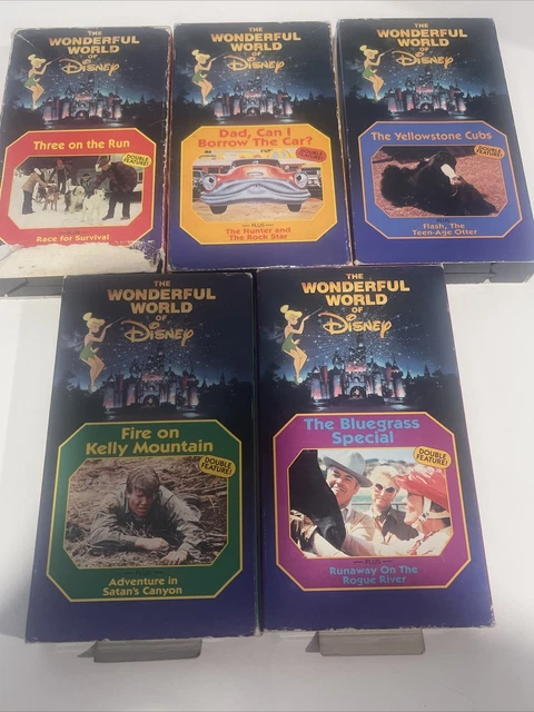 THE WONDERFUL WORLD Of Disney Double Feature VHS Tapes - LOT OF 5 £18. ...