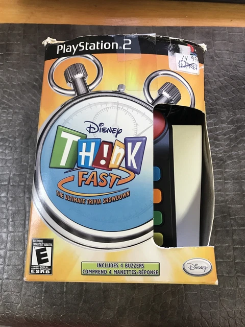 DISNEY THINK FAST The Ultimate Trivia Showdown Ps2 Playstation 2 ...