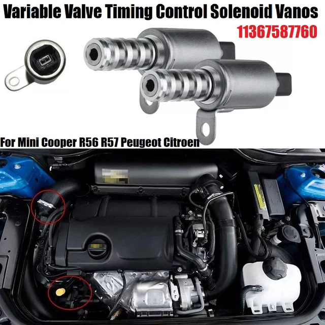 2X CONTROL SOLENOID Vanos Variable Valve For BMW Mini Cooper R56 R57 ...