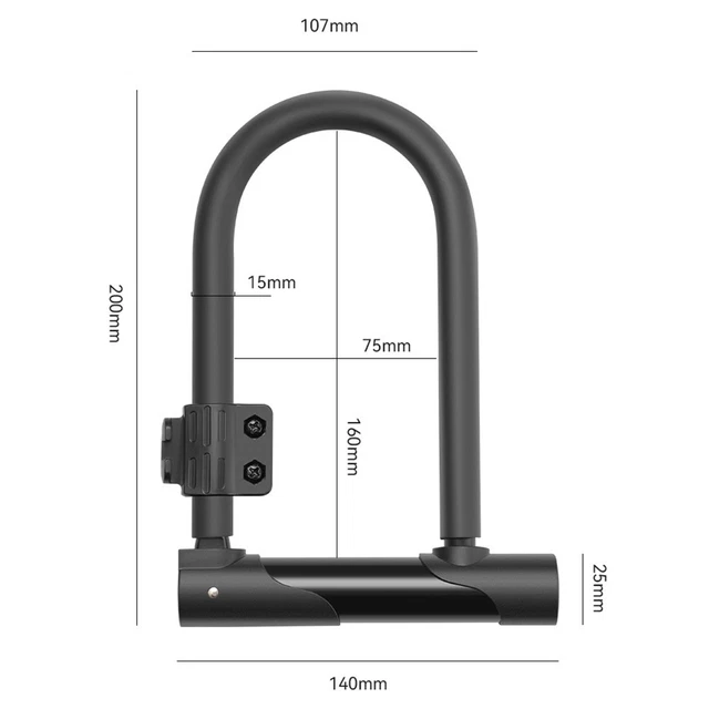 USER FRIENDLY U Shaped Lock for Bicycles with Heavy Duty Design ...