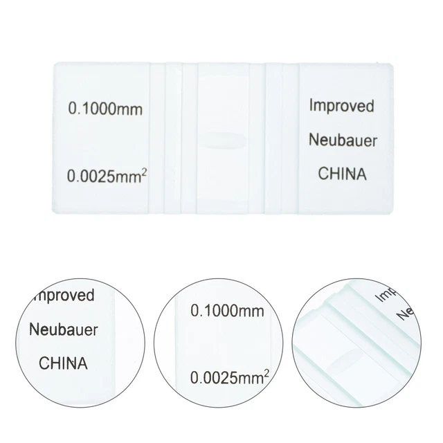MICROSCOPE COUNTING CHAMBER Hemocytometer Glass Blood Cell Counting ...