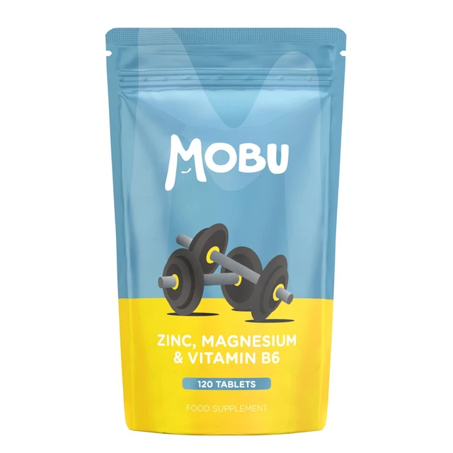 ZINC AND MAGNESIUM 120 Tablets with Vitamin B6 Normal Muscle Function ...