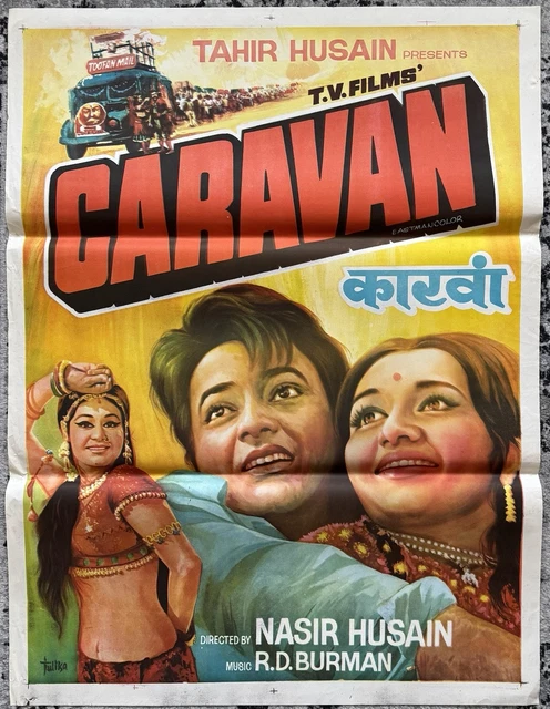 CARAVAN 1971 ORIGINAL Bollywood 1-Sheet Movie Poster Near Mint £208.68 ...