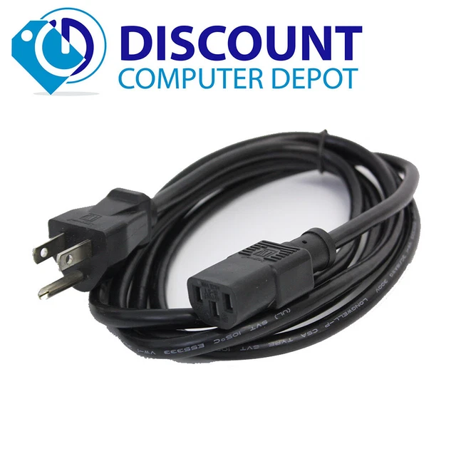 POWER CORD AC Cable 5 ft PC Computer Monitor Printer 3 Prong $2.19 ...