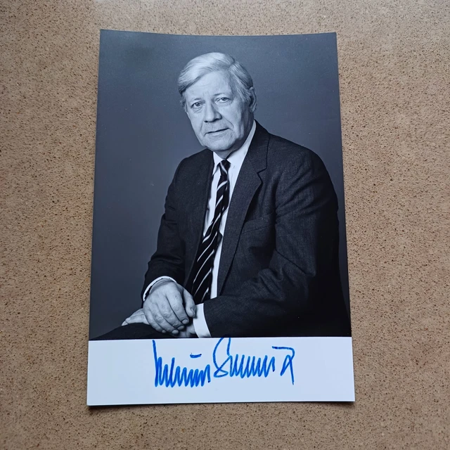AUTOGRAMM-KARTE, HELMUT SCHMIDT, Ehemaliger deutscher Bundeskanzler ...