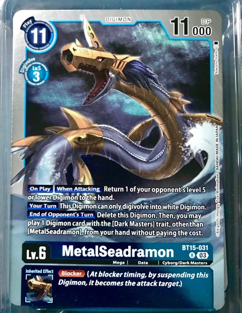 BT15-031 METALSEADRAMON RARE Digimon Card : BT-15: Exceed Apocalypse £1.00 - PicClick UK