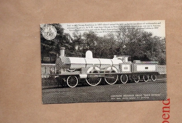 LONDON & NORTH Western Railway Queen Empress built 1893 unposted ao1 ...