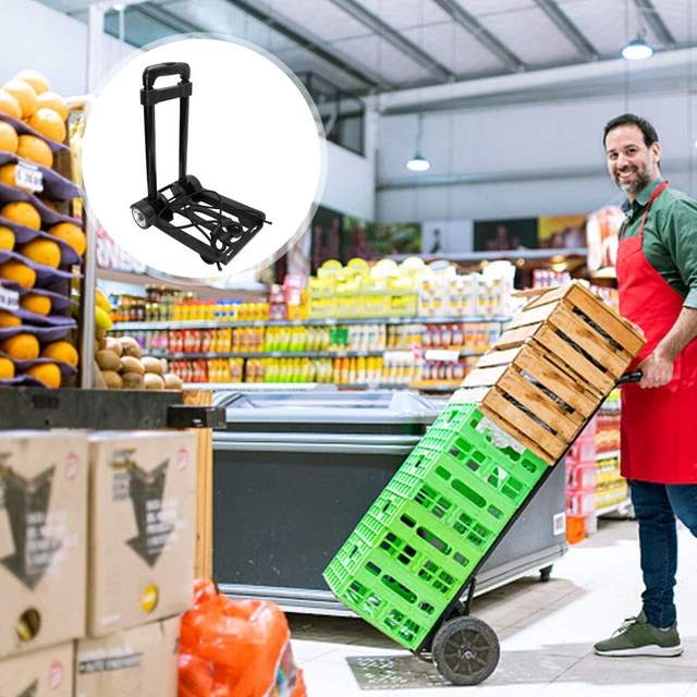 HEAVY DUTY CART Folding Trolley Pallet Forklift Foldable Small Shopping ...