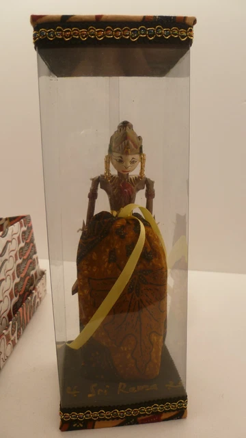 RARE MARIONNETTE ANCIENNE SRI RAMA sculptée peinte art malaisien ...