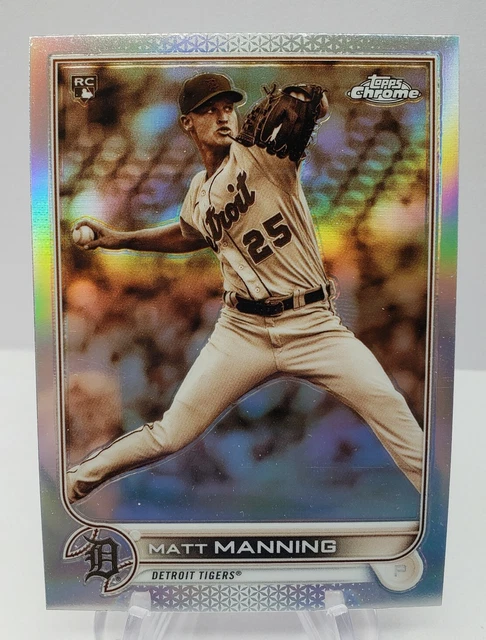 RÉFRACTEUR SÉPIA CHROME Matt Manning Rookie 2022 Topps Detroit Tigers ...