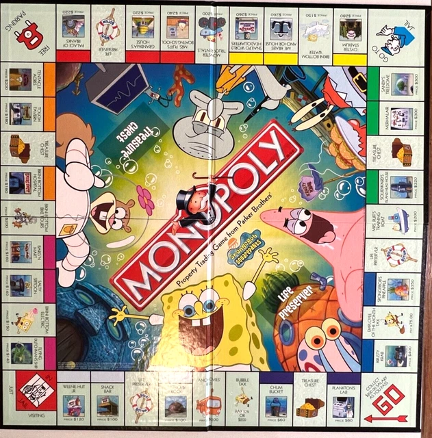 NICKELODEON SPONGEBOB SQUAREPANTS Monopoly Board Game Pewter Tokens ...