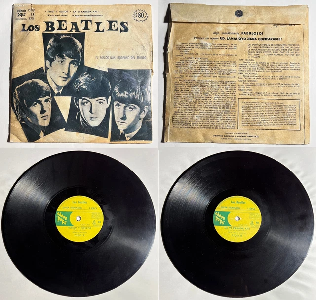 BEATLES 78 RPM Los Beatles Argentine Odéon Pops 75202 Le Graal Av ...