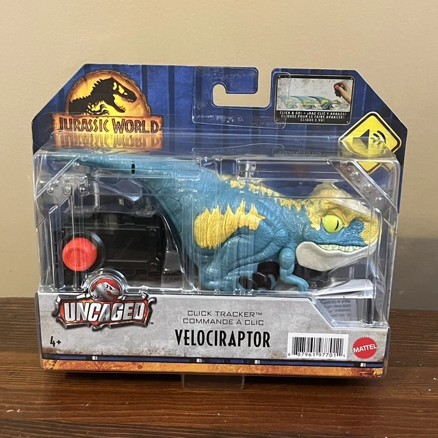 JURASSIC WORLD DOMINION Uncaged Velociraptor DInosaur Click Tracker EUR ...