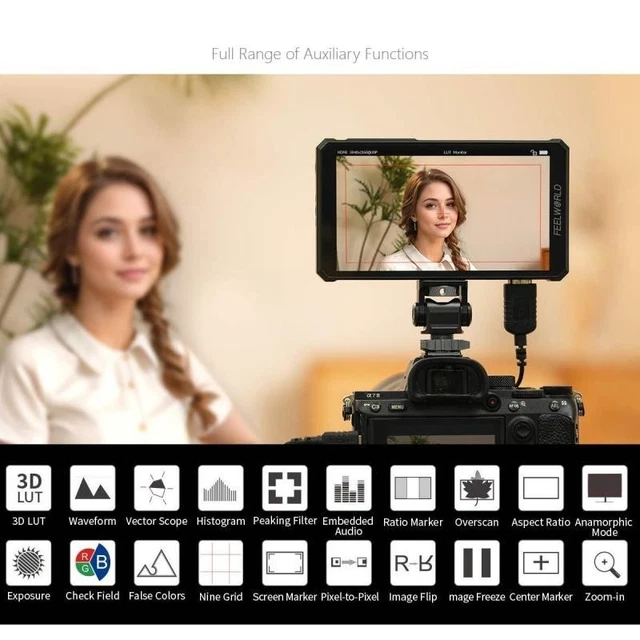 FEELWORLD PS6 MONITEUR OLED 5,5" Touch 4K HDMI caméra horizontale ...