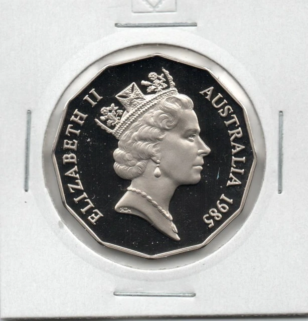 AUSTRALIAN PROOF: 1985 50 Cent Coin In 2X2 Holder EUR 27,42 - PicClick FR