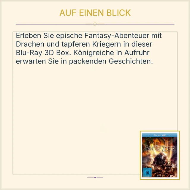 KÖNIGREICHE IN AUFRUHR Blu-Ray 3D Box 2 Disc Fantasy FSK 16 EUR 3,41 ...