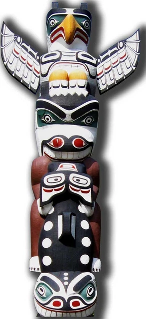 TOTEM POLE LIFESIZE Cardboard Cutout – Native Style Party Decor Standee ...