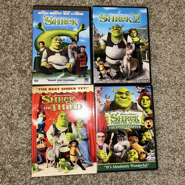 SHREK MOVIE DVD Lot - Shrek, Shrek 2, Shrek The Third, Shrek Forever After £12.05 - PicClick UK