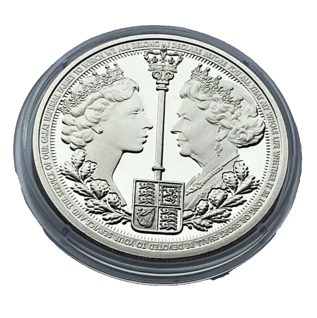 2022 GIBRALTAR PROOF Half Crown Queen Elizabeth II Platinum Jubilee £5. ...