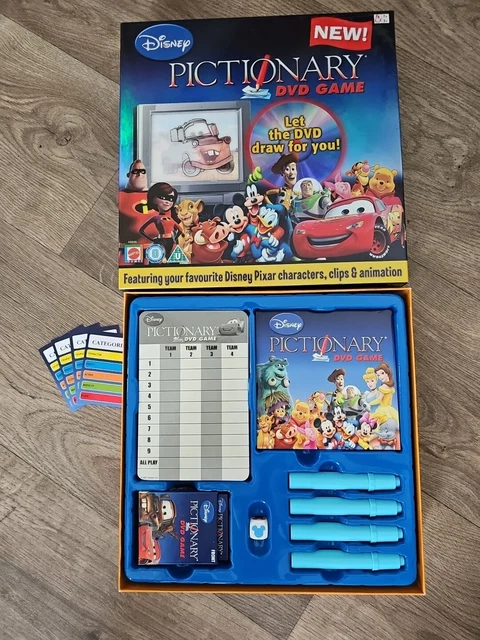 DISNEY PIXAR PICTIONARY DVD Family Board Game Mattel Complete. £3.99 ...