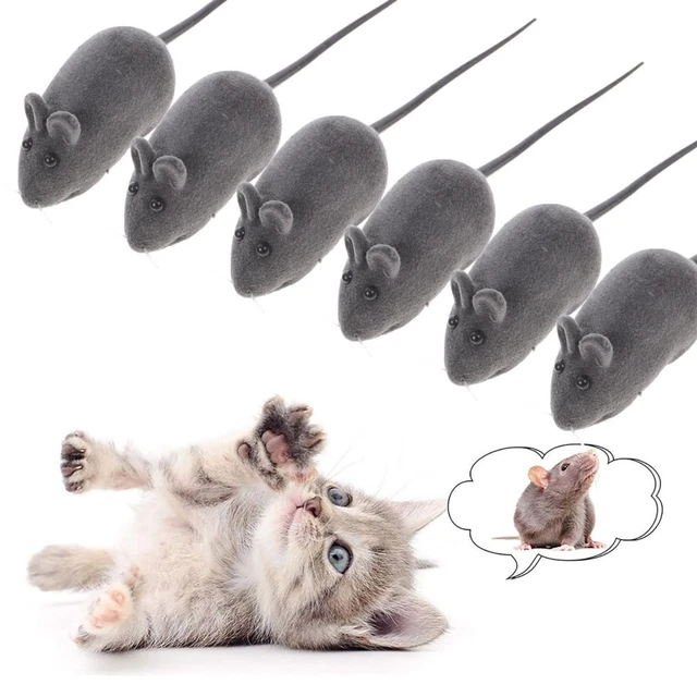 20 PCS CAT Squeaky Mice Toys for Indoor Cats Supplies Mouse with Sound ...