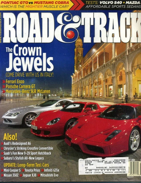 ROAD & TRACK July 2004 SVT Mustang Cobra vs Pontiac GTO, Volvo S40 ...