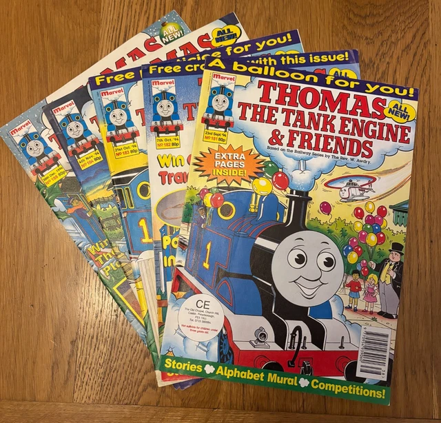 THOMAS THE TANK Engine and Friends Magazines issues 181/2/3/4/8 1994 (5 ...