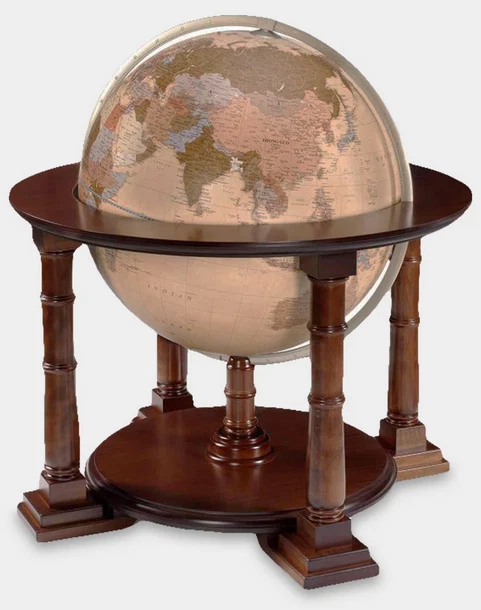 FLOOR STANDING GLOBE with Political Map, Large Terrestrial Globe on ...