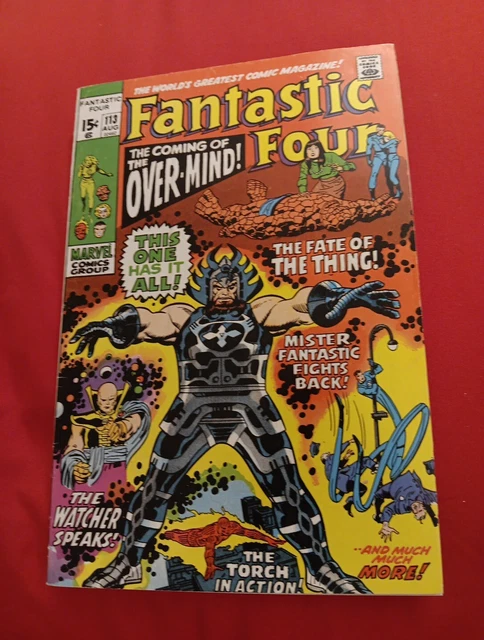 FANTASTIC FOUR #113 1st Overmind ! Marvel 1971 GRADE SUPÉRIEUR !! EUR ...